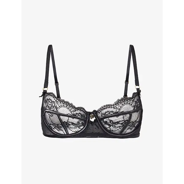 Lounge Adelyn Balcony Lace Bra - Black