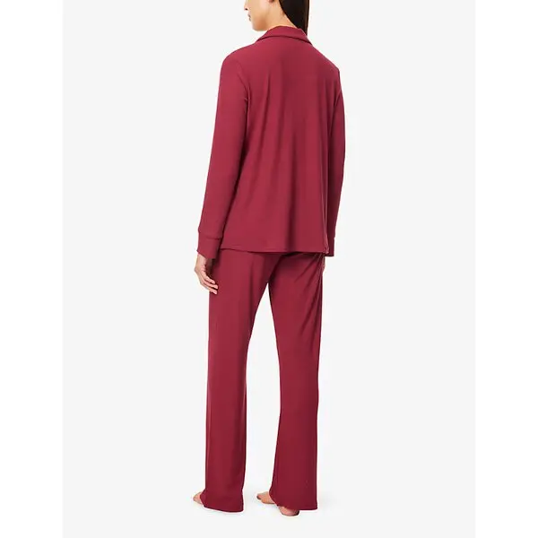 THE NAP CO Stretch Ribbed Long-sleeve Modal-jersey Pyjama Set