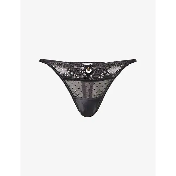 Lounge Adelyn Lace Thong - Black