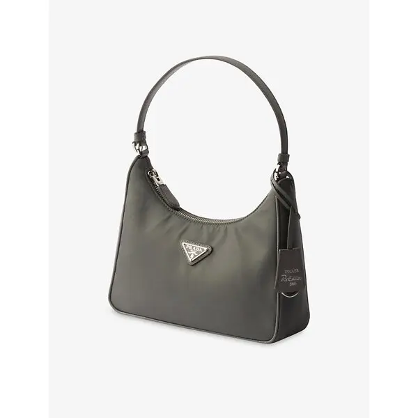 Prada Mini Re-edition 2005 Re-nylon Shoulder Bag - Grey