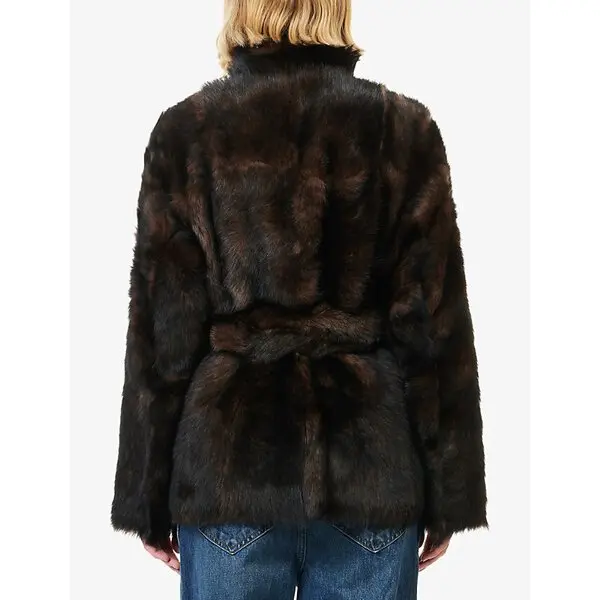 Nour Hammour Elsa High-neck Shearling Coat