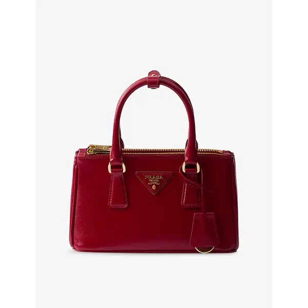 Prada Galleria Medium Saffiano-leather Tote Bag - Red