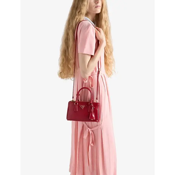 Prada Galleria Medium Saffiano-leather Tote Bag - Red