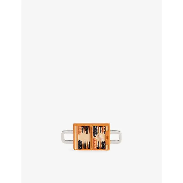 POUBEL Backgammon Sterling Silver Charm - Orange