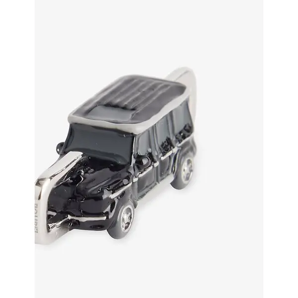 POUBEL Suv Rhodium-plated Sterling-silver Enamelled Charm