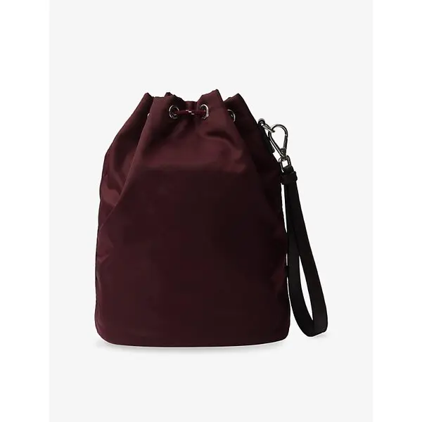 Prada Re-nylon And Leather Pouch - Burgundy