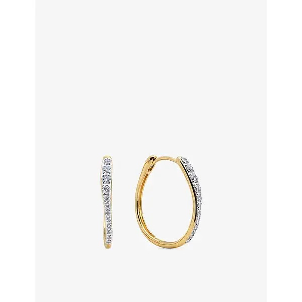 Monica Vinader Riva Medium Lab-grown Diamond Hoop Earrings - Gold