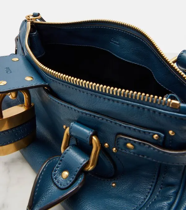 Chloé Paddington Leather Shoulder Bag - Blue