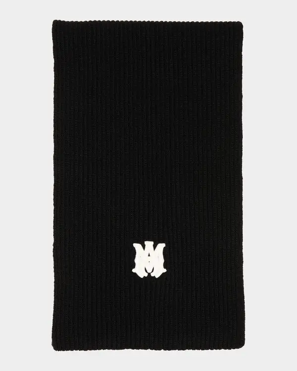 Amiri Apos;s Ma Ribbed Wool Scarf - Black