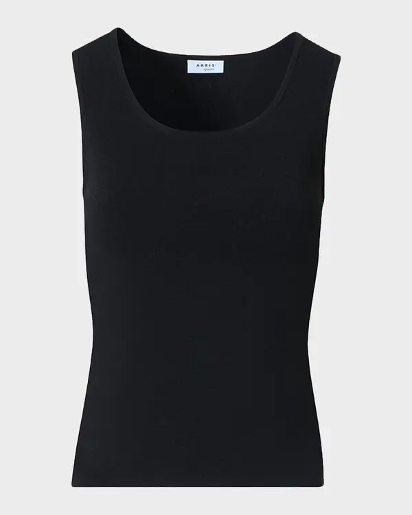 Akris Fitted Knit Tank Top - Black