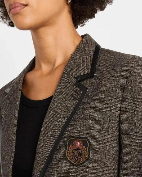 The Kooples Prince Of Wales Crest Jacket - Brown