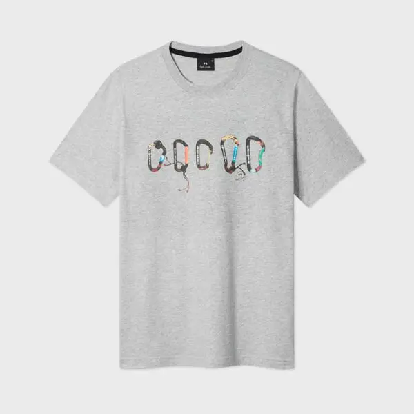 Paul Smith Carabiner' Print T-shirt - Grey