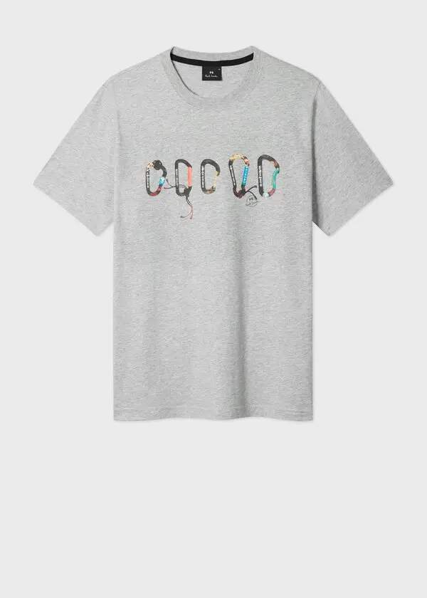Paul Smith Carabiner' Print T-shirt - Grey