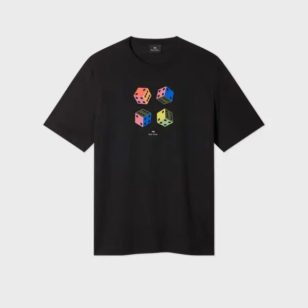 Paul Smith Casual-fit 'dice' T-shirt - Black