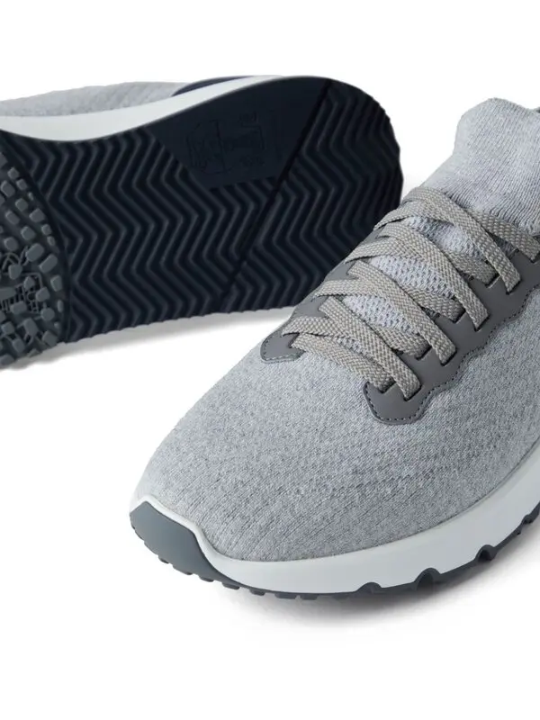 Brunello Cucinelli Knitted Sneakers - Grey