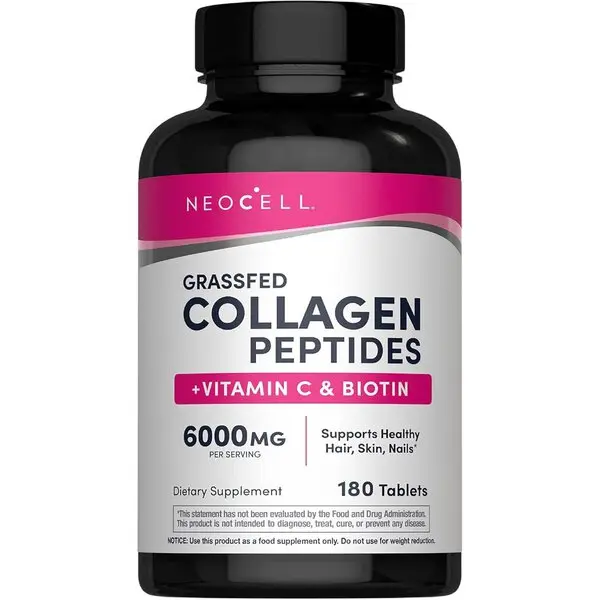 NEOCELL Collagen Peptides Grass Fed + C & Biotin 180 Tablets - One-color