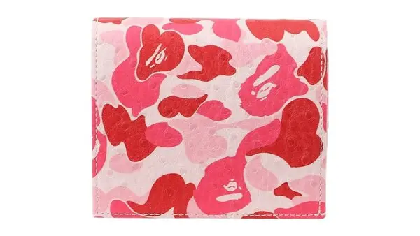 A BATHING APE Abc Camo Mini Wallet - Pink