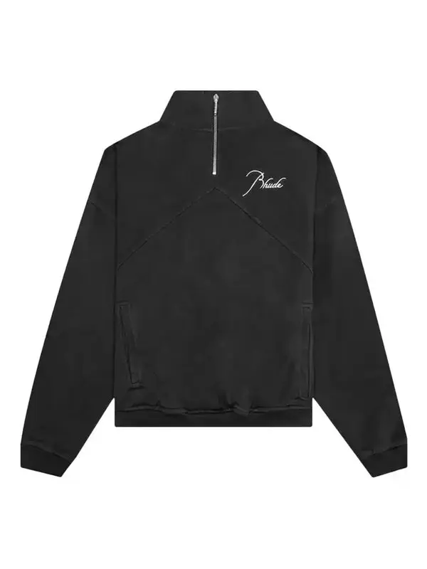 Rhude Embroidered Logo Half Zip Sweatshirt