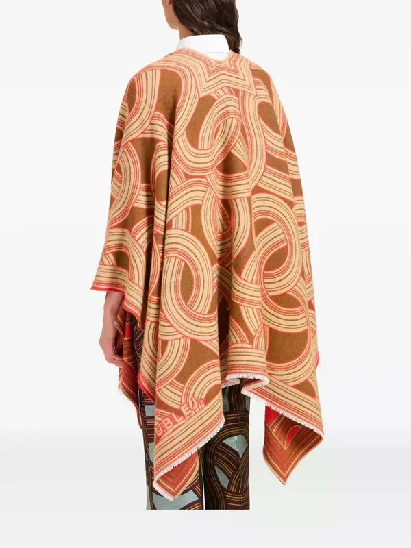 La DoubleJ Soul Fringed Patterned Poncho