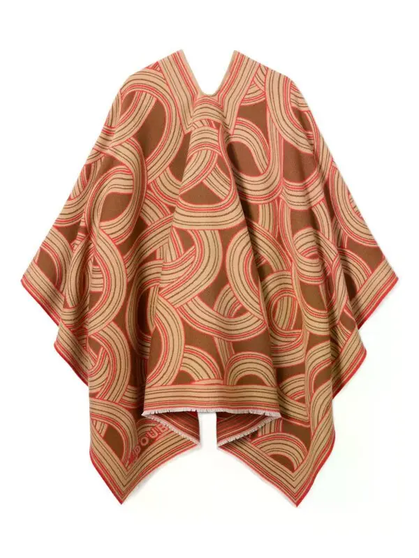 La DoubleJ Soul Fringed Patterned Poncho