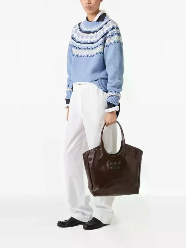 Miu Miu Ivy Leather Tote Bag