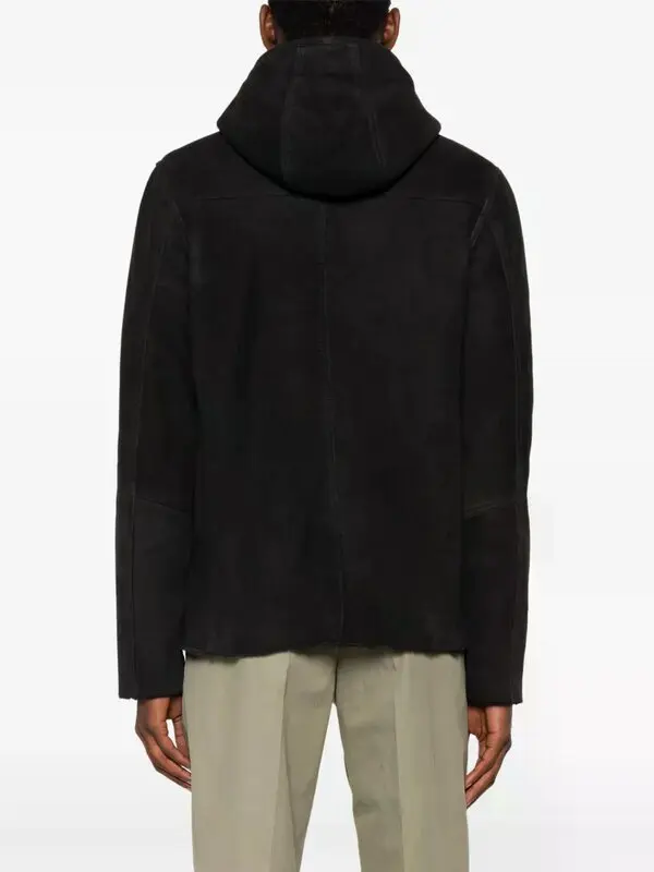 GIORGIO BRATO Hooded Leather Jacket