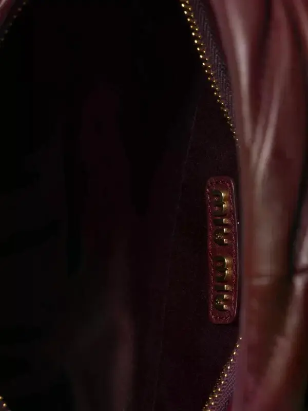 Miu Miu Wander Matelassé Leather Tote Bag - Red