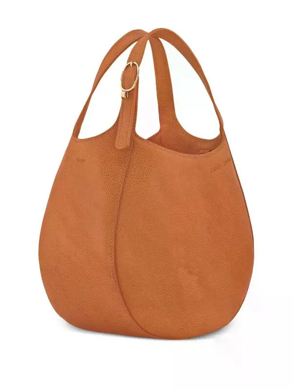 Longchamp Le Foulonné S Grained-leather Tote Bag - Orange