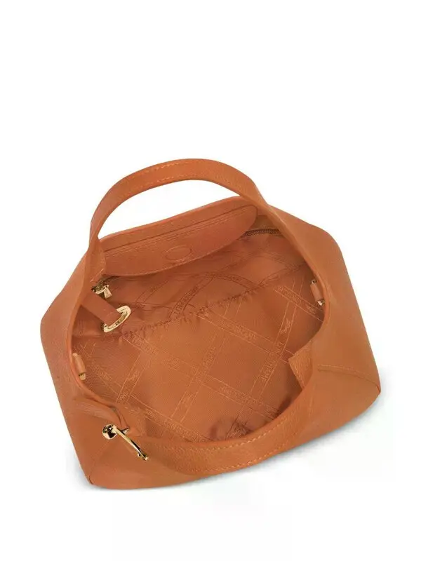 Longchamp Le Foulonné S Grained-leather Tote Bag - Orange