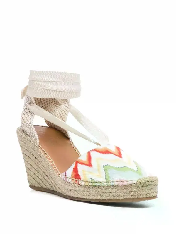 Missoni Zigzag-print Wedge Espadrilles - Neutrals