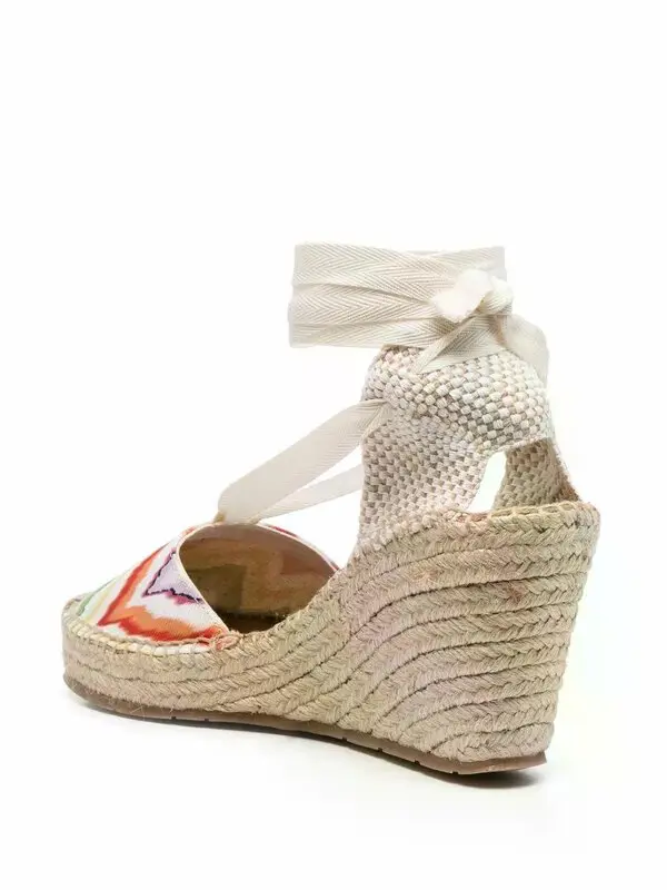 Missoni Zigzag-print Wedge Espadrilles - Neutrals