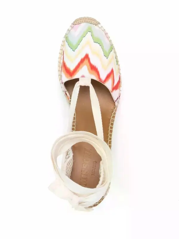 Missoni Zigzag-print Wedge Espadrilles - Neutrals