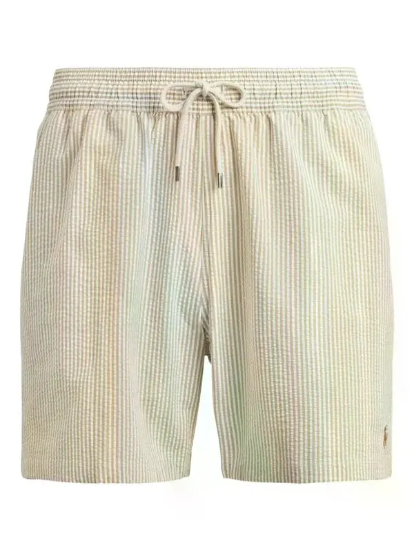Polo Ralph Lauren Traveler Classic Striped Swim Shorts - Neutrals