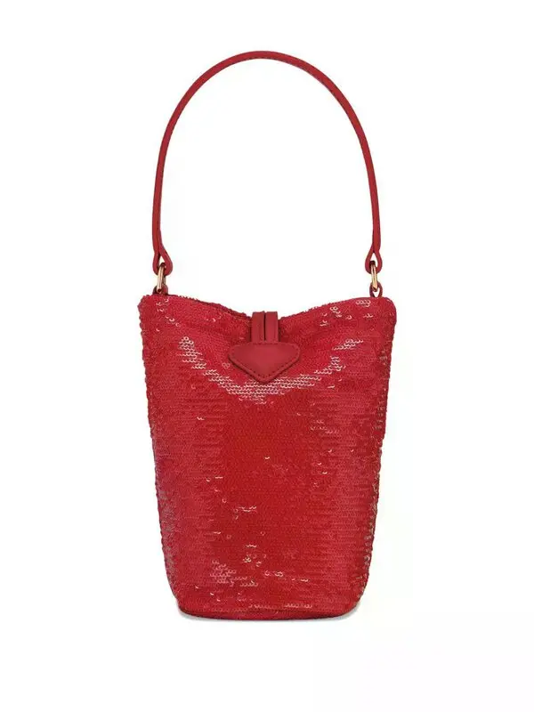 Longchamp Mini Le Roseau Sequin-embellished Bucket Bag