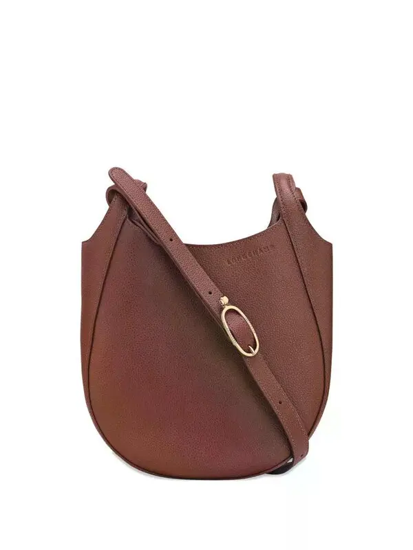 Longchamp Le Foulonné Small Grained-leather Crossbody Bag - Brown