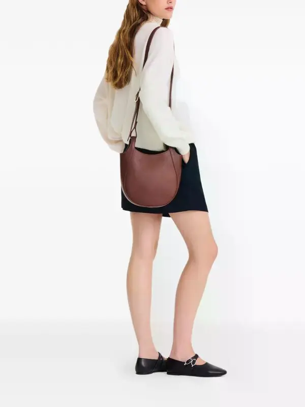 Longchamp Le Foulonné Small Grained-leather Crossbody Bag - Brown