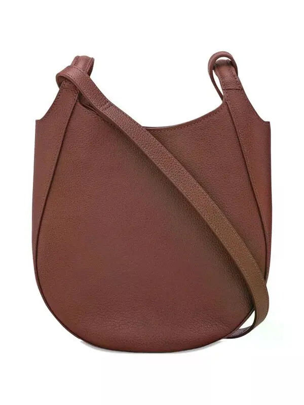Longchamp Le Foulonné Small Grained-leather Crossbody Bag - Brown