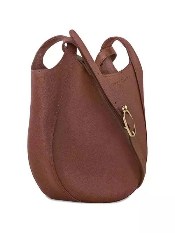 Longchamp Le Foulonné Small Grained-leather Crossbody Bag - Brown