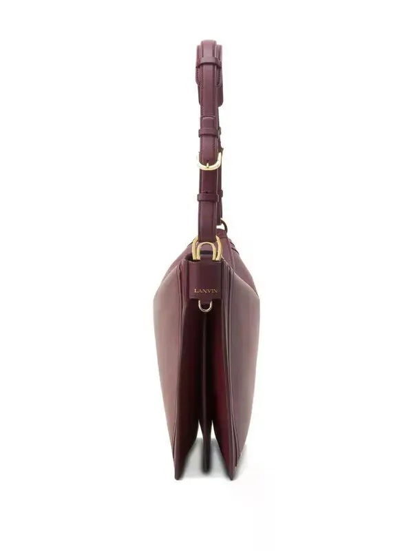 LANVIN Sac Compagnon Leather Shoulder Bag - Red