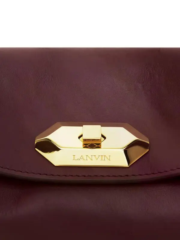 LANVIN Sac Compagnon Leather Shoulder Bag - Red