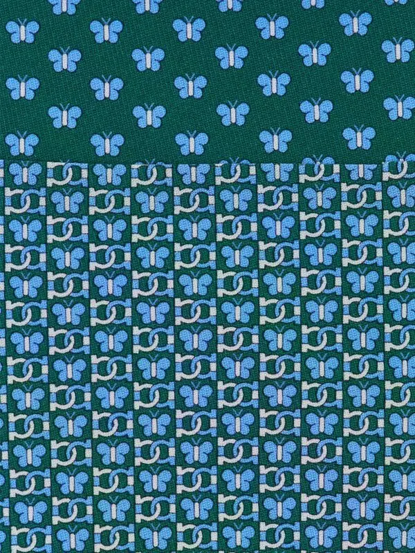 FERRAGAMO Butterfly-gancini Print Silk Tie
