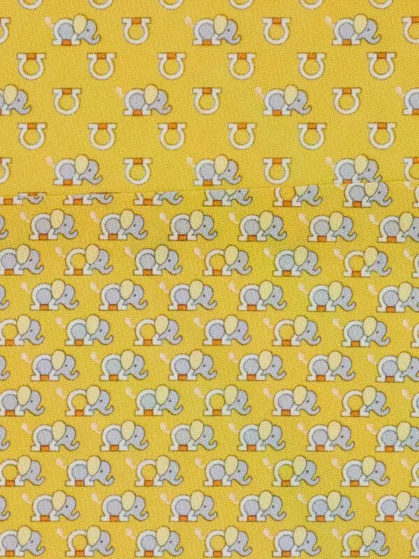 FERRAGAMO Gancini Elephant Print Silk Neck Tie