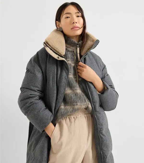 Brunello Cucinelli Virgin Wool Down Puffer Coat