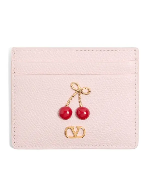 Valentino Garavani Vlogo Cherryific Card Holder - Pink