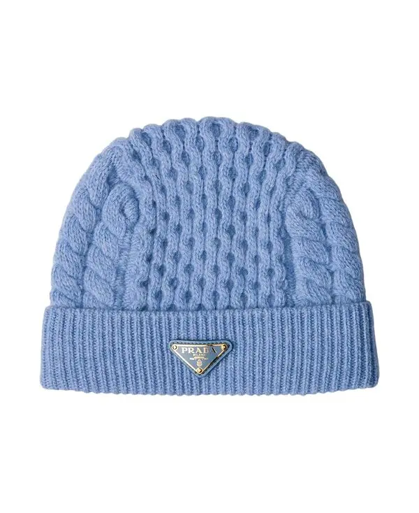 Prada Wool Beanie - Light Blue