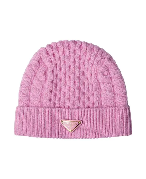 Prada Wool Beanie - Pink