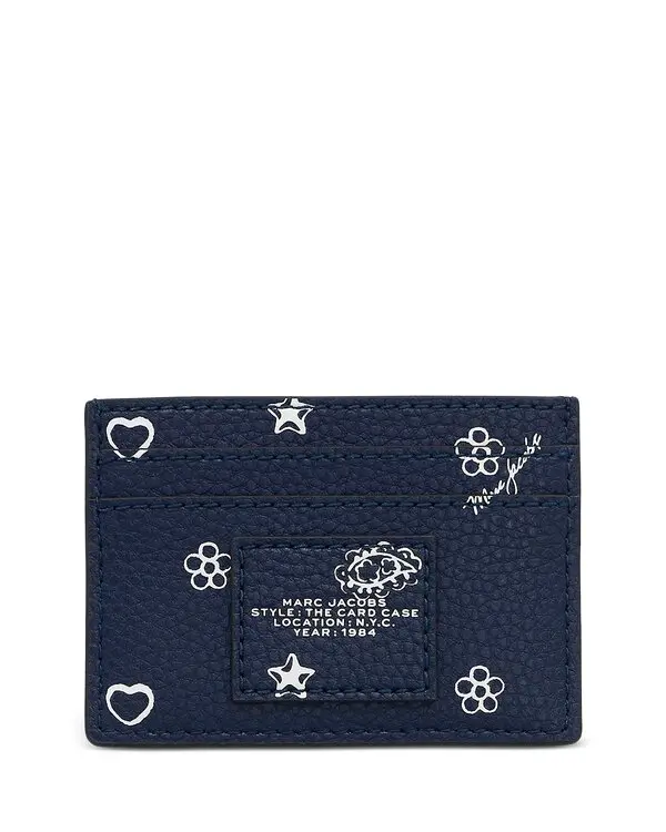 Marc Jacobs The Bandana Leather Card Case - Navy Multi