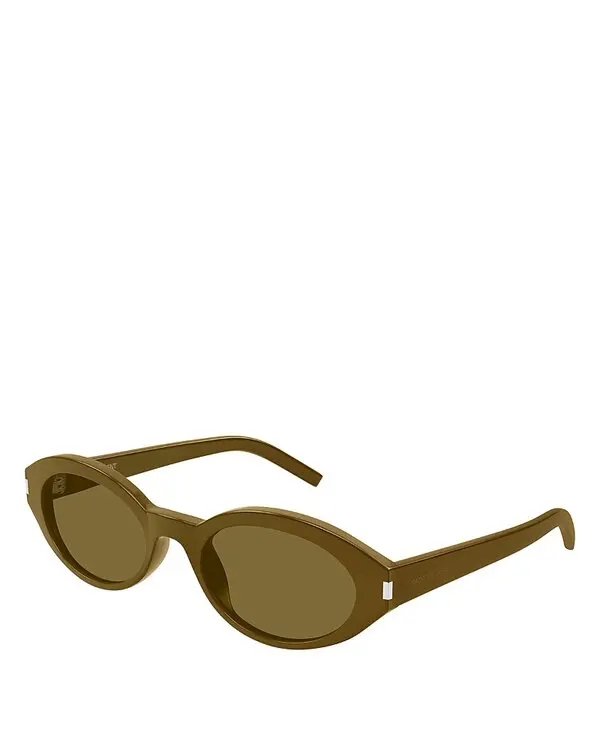 Saint Laurent Oval Sunglasses, 51mm - Avana