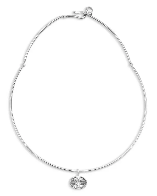 Baublebar Lexi Crystal Solitaire Collar Necklace - Silver