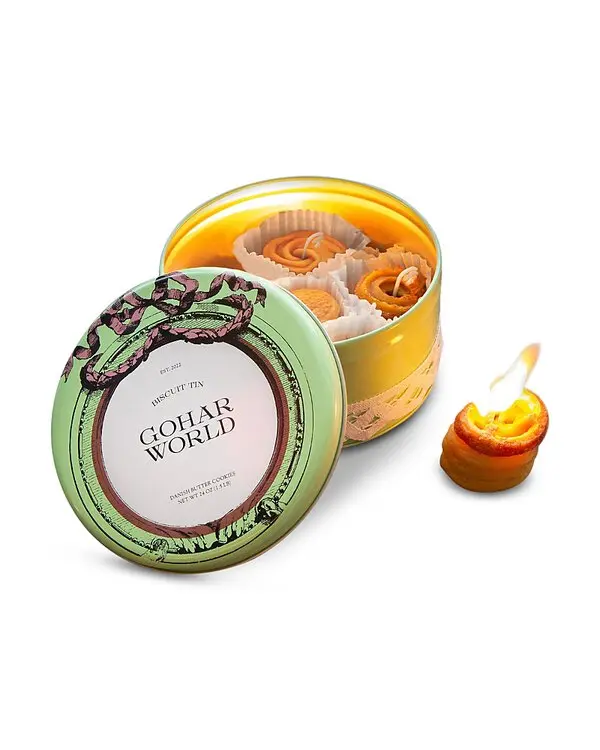 GOHAR WORLD Gohar Biscuit Tin Unscented Candle - Natural